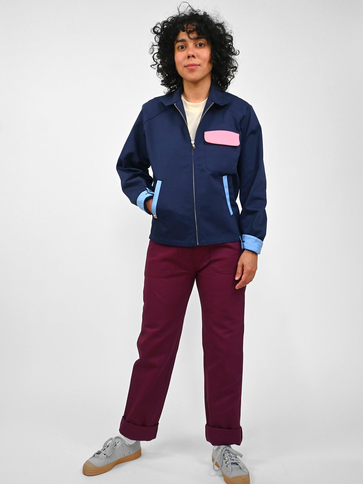 "In the Navy" Color Block Jacket