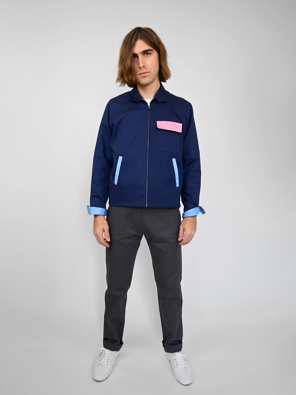 "In the Navy" Color Block Jacket