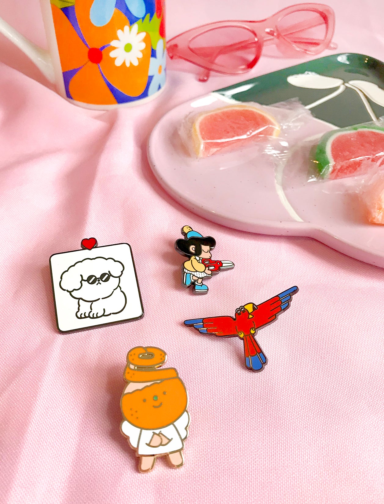 "Orange Peel" Enamel Pin